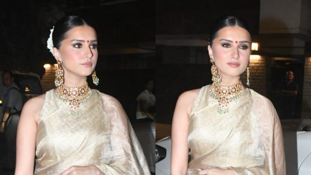 Tara Sutaria Stuns in Gold Silk Saree at Wedding Festivities; But Not ...