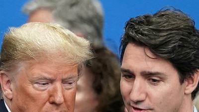 Justin Trudeau Dines With Donald Trump At Mar-A-Lago Resort Amid Tariff ...