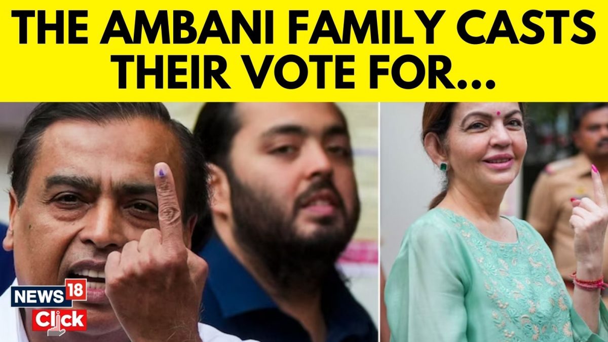 Mukesh Ambani And Family Cast Their Vote in Maharashtra Assembly ...
