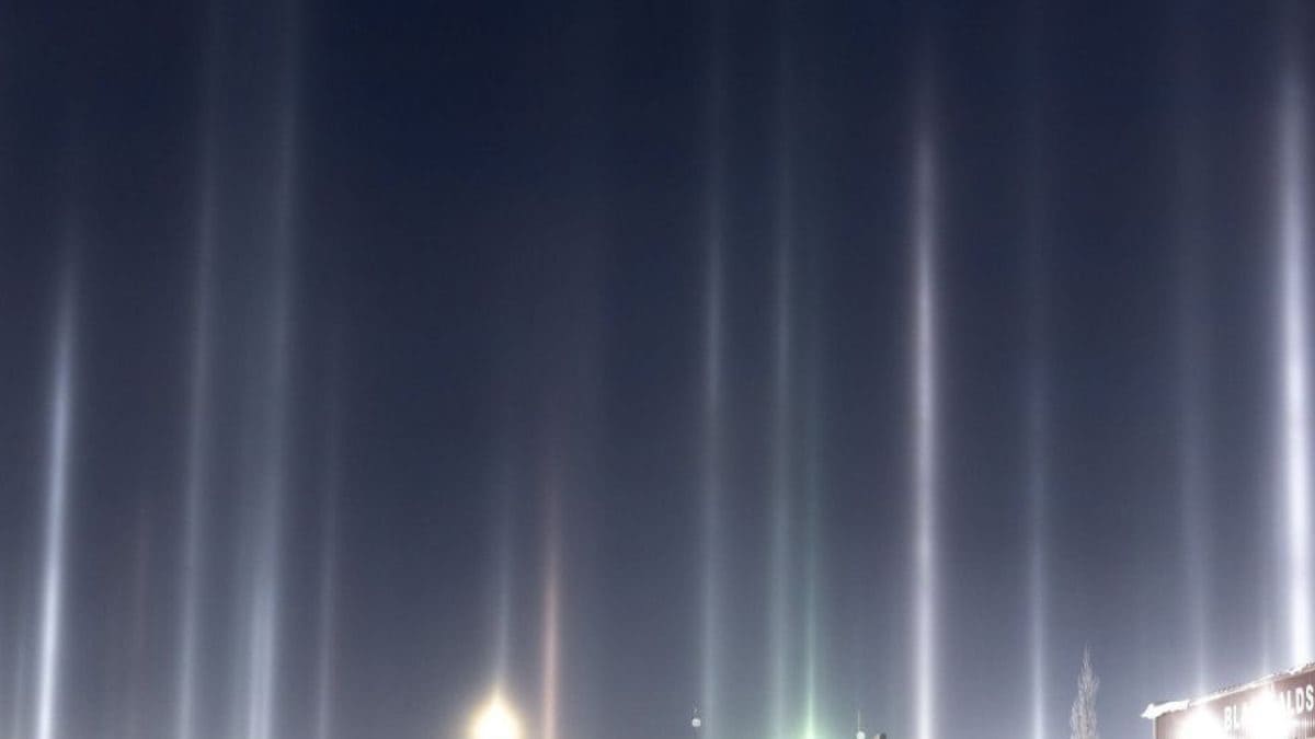 Watch: Light Pillars Grace Alberta Skies, Turning Cold Night Into A Celestial Show | Viral News ...