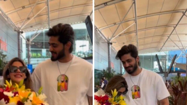 Love Is In The Air As Arbaz Patel And Nikki Tamboli Exit Airport Hand ...