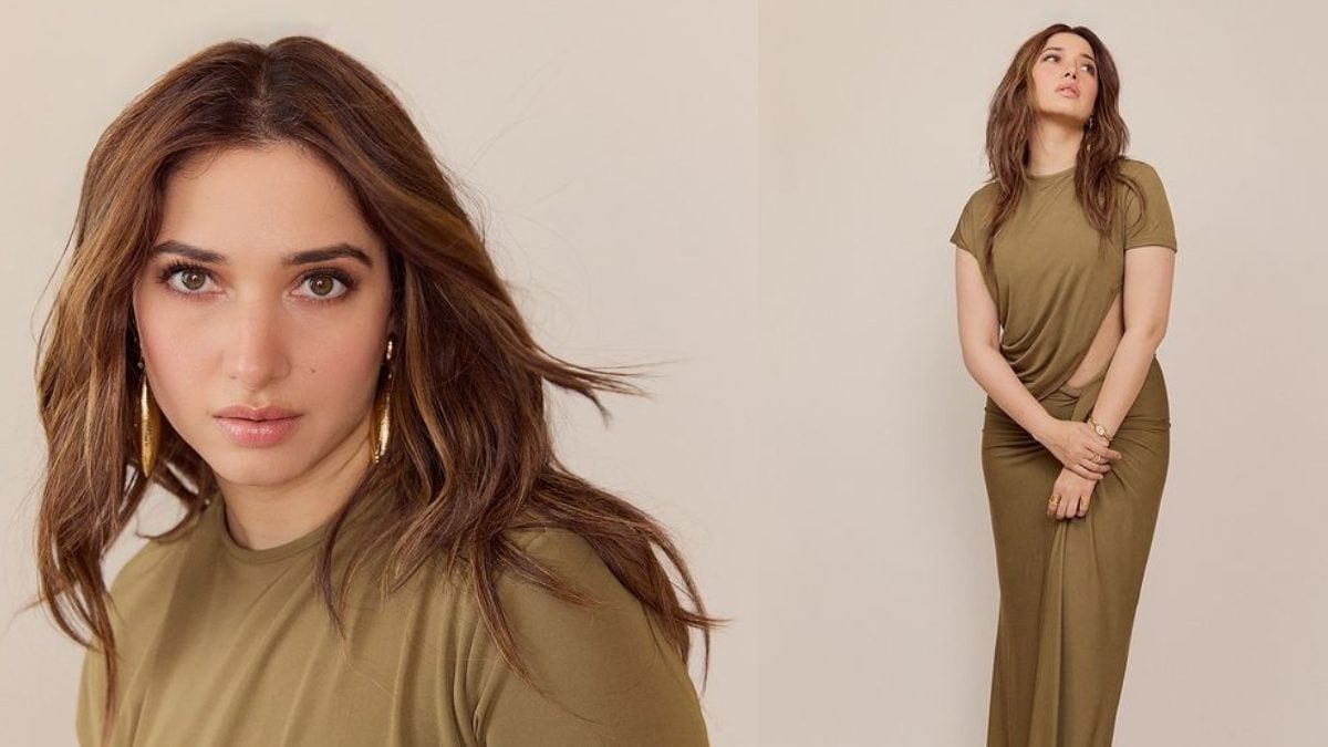 Tamannaah Bhatia Is No Less Than An Olive Green Forest In Christopher Esber’s Twisted Lever ...