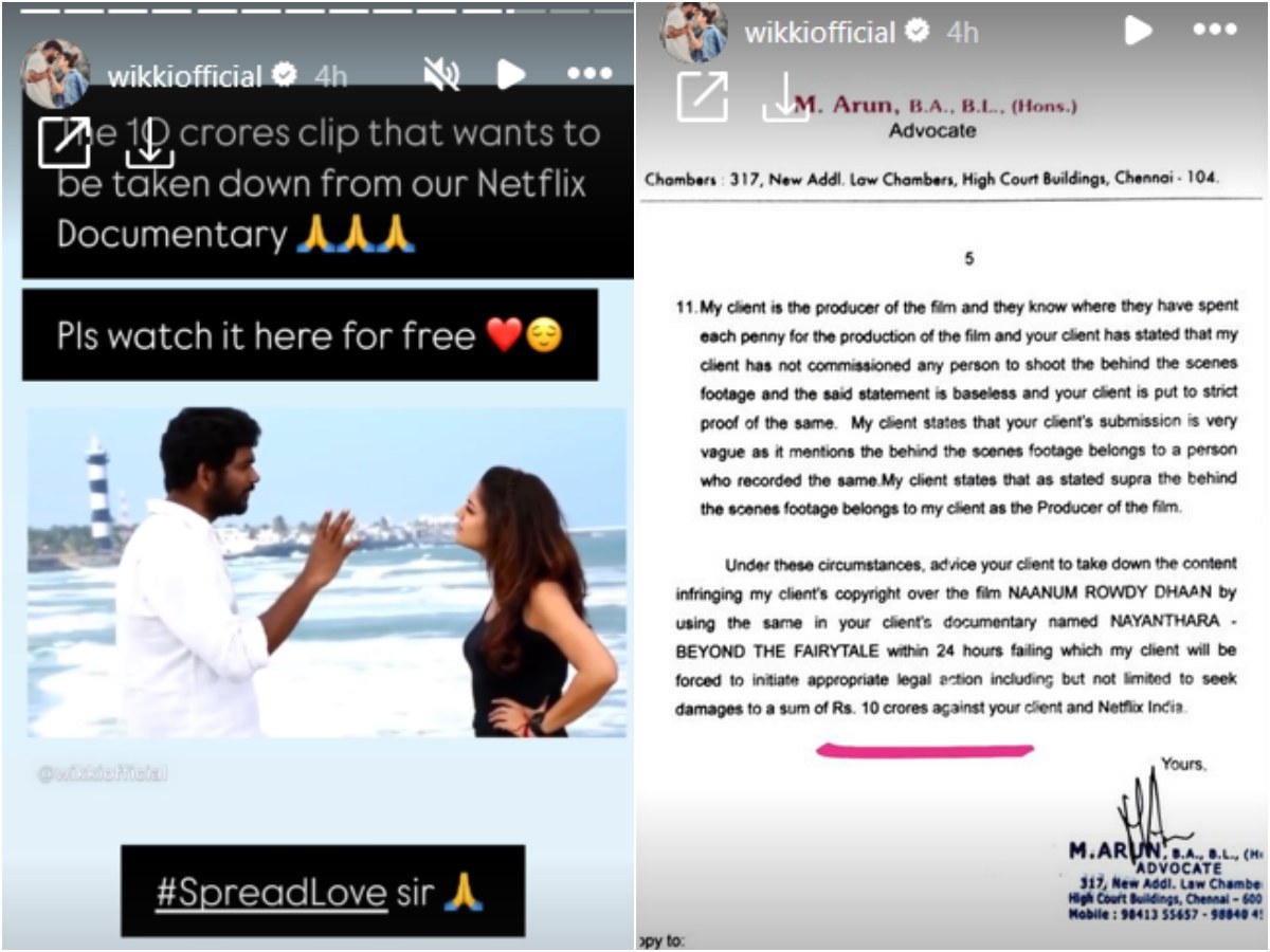 After Nayanthara Blasts Dhanush Vignesh Shivan Mocks His Legal Notice Posts 10 Crore Clip For