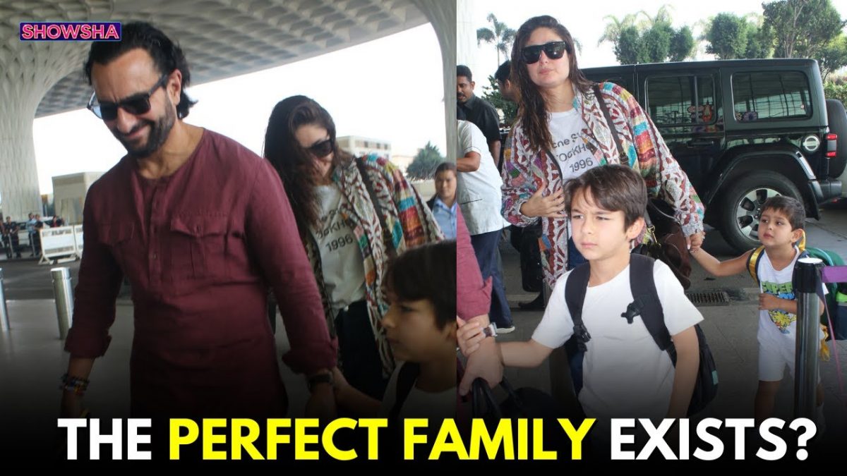 Kareena Kapoor, Saif Ali Khan, Jeh & Taimur Jet Off From Mumbai | Perfect Family Goals | WATCH ...