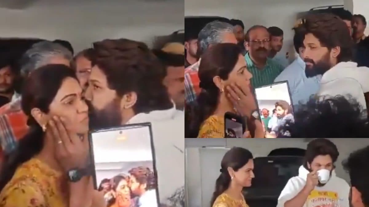 Allu Arjun Kisses Wife Sneha Reddy, Drinks Coffee As He Gets Arrested ...