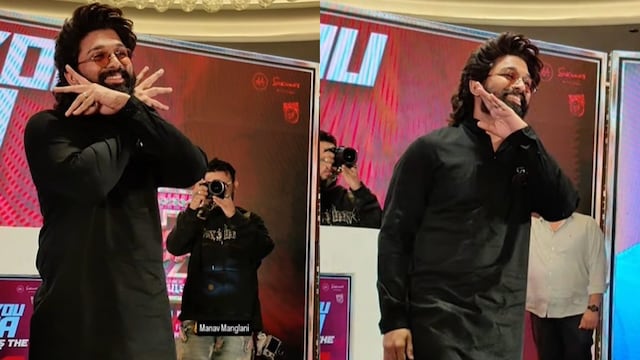 Allu Arjun Recreates Iconic Pushpa Pose During Film Promotion In New ...