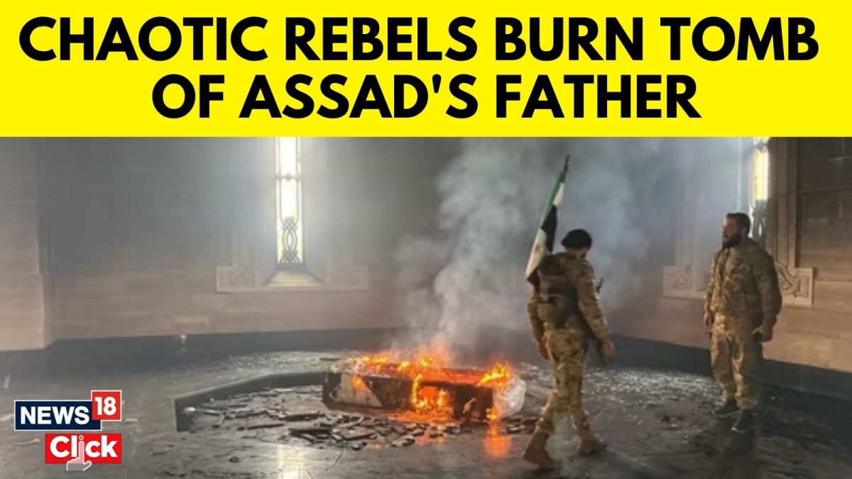 The tomb of Hafez-Al-Assad, father of Bashar, was set ablaze in Qardaha ...