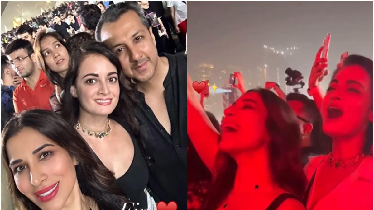 Dia Mirza Has A Blast At Diljit Dosanjh’s Mumbai Concert With Sophie ...