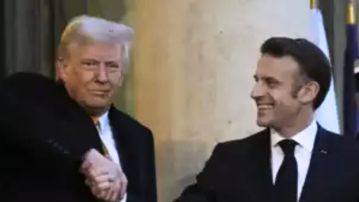 Trump, Macron's 17-Second 'Aggressive' Handshake At Notre Dame ...