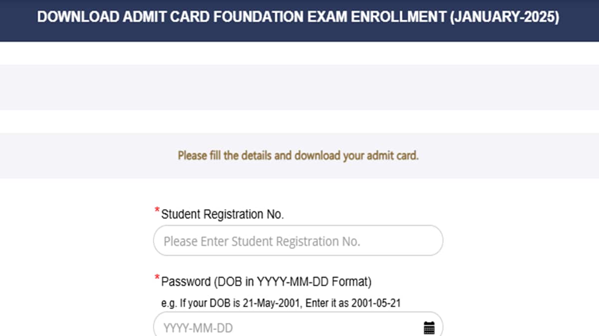 ICAI CA January 2025 Foundation, Inter Exam Admit Card Out at icai.org ...