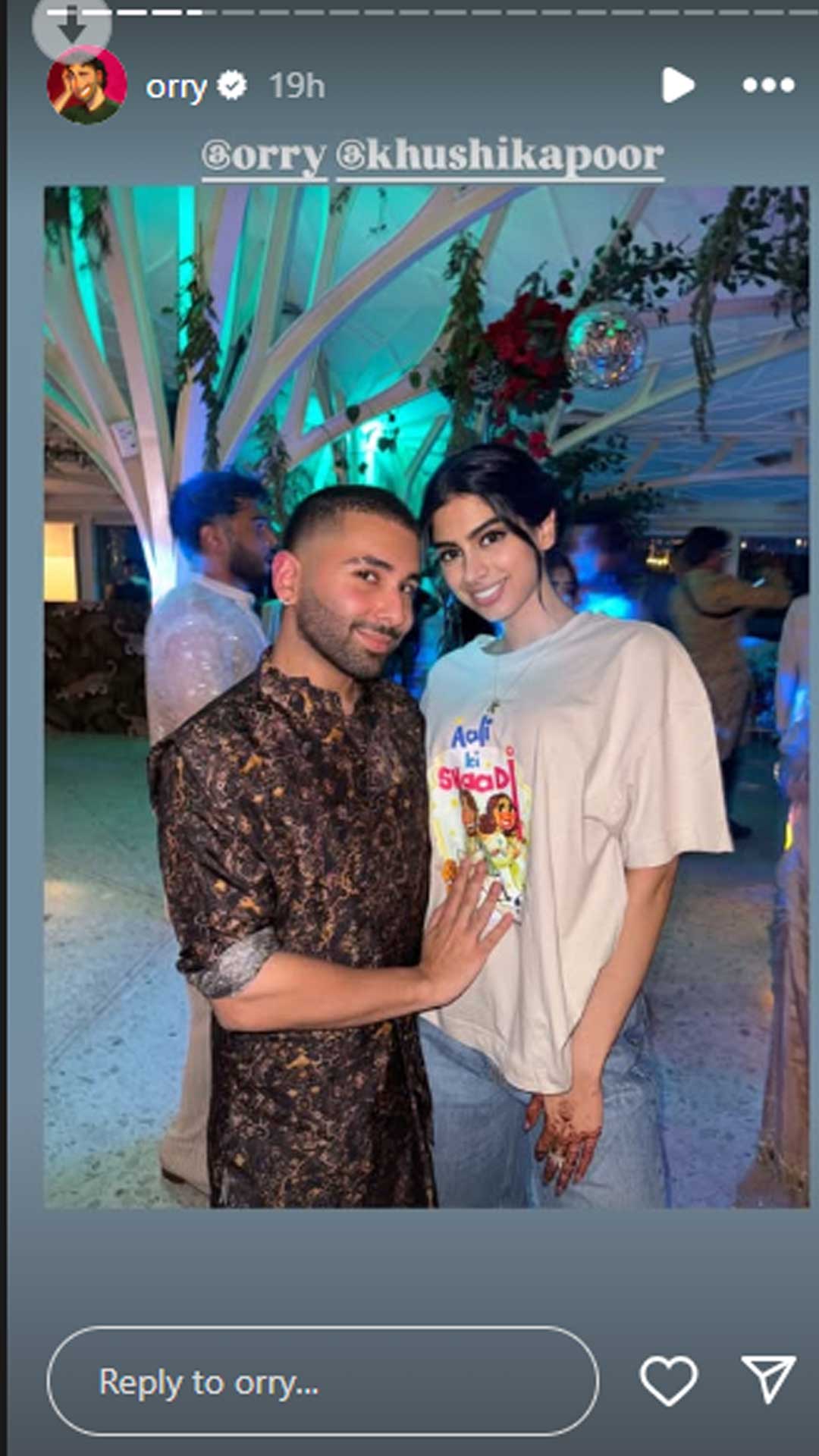 At Aaliyah Kashyap's Reception, Orry's Steals The Show With Khushi ...