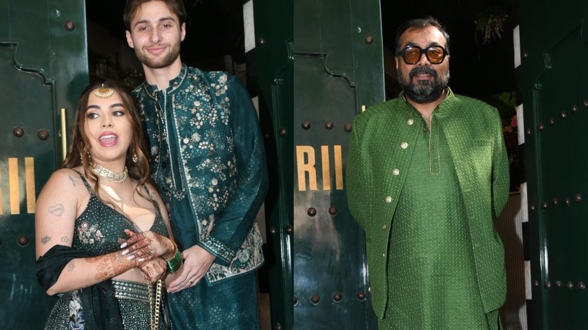 Aaliyah Kashyap And Shane Gregoire Twin In Green Floral Ethnic Wear For ...