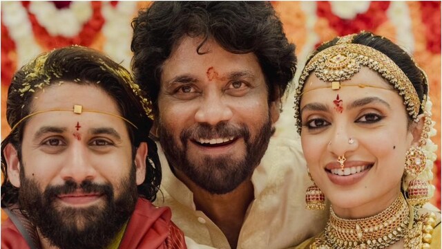 Naga Chaitanya, Sobhita Dhulipala Make FIRST Appearance Post Wedding; Nagarjuna Joins Them At ...