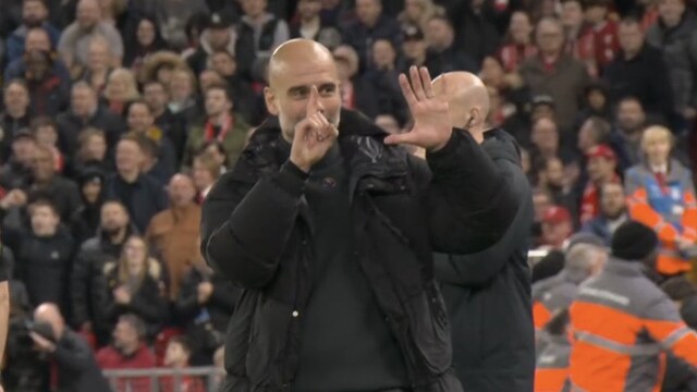 Pep Guardiola Shrugs Off Anfield Chants, Reminds Fans Of City's Six ...