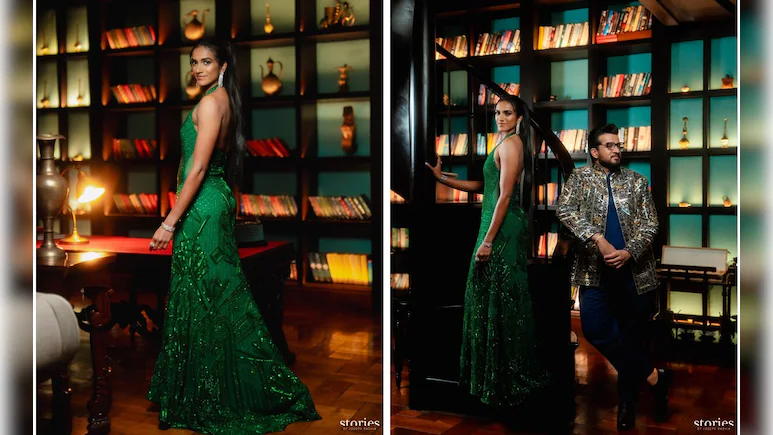 PV Sindhu Stuns at Her Sangeet in Emerald Elegance | Lifestyle News - News18