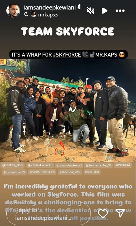 Akshay Kumar Starrer Sky Force Shoot Completed With Song, Director Duo ... Akshay Kumar Starrer Sky Force Shoot Completed With Song, Director Duo ...