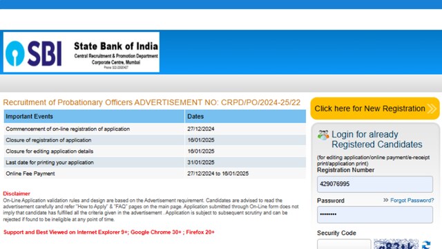 SBI PO Recruitment 2024: Registration Begins At sbi.co.in, Direct Link ...