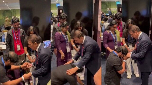 Nitish Reddy's Father Touches Sunil Gavaskar's Feet, Video Of Emotional ...