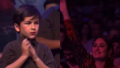Kareena Kapoor Waves At Taimur, Claps For Son At Ambani School Annual ...