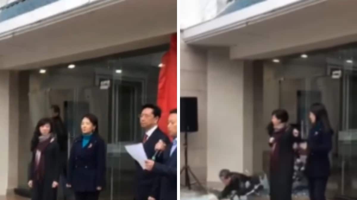 Watch: Man Crashes Ceremony, Literally, By Walking Into Glass Door ...