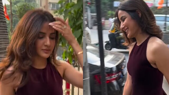 Jasmin Bhasin’s Maroon Mini Dress Will Make You Scream 'Wow ...