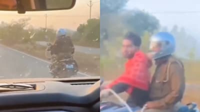 Criminal In Handcuffs Rides Bike Without Helmet While UP Cop Sits ...