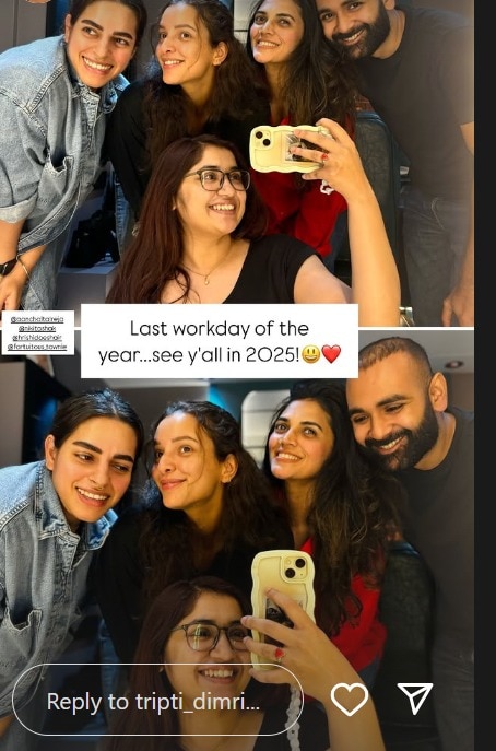 Triptii Dimri Shares Picture From Her 'Last Workday Of The Year ...