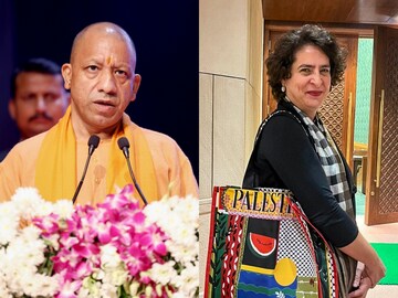 CM Yogi Vs Priyanka Gandhi After Row Over MP's 'Palestine' Bag In Parliament - News18