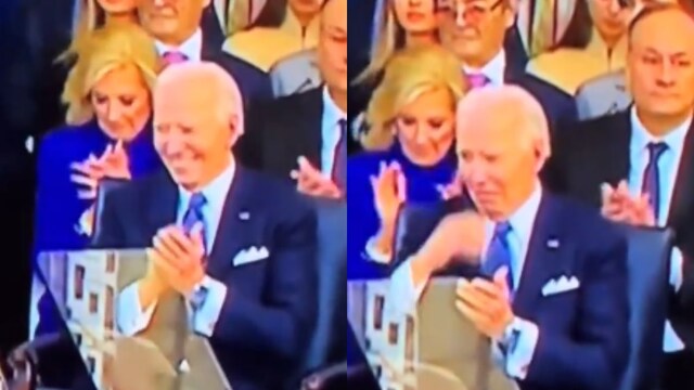 Biden Offers Quick Prayers At Trump's Oath-Taking Event, Video Goes ...