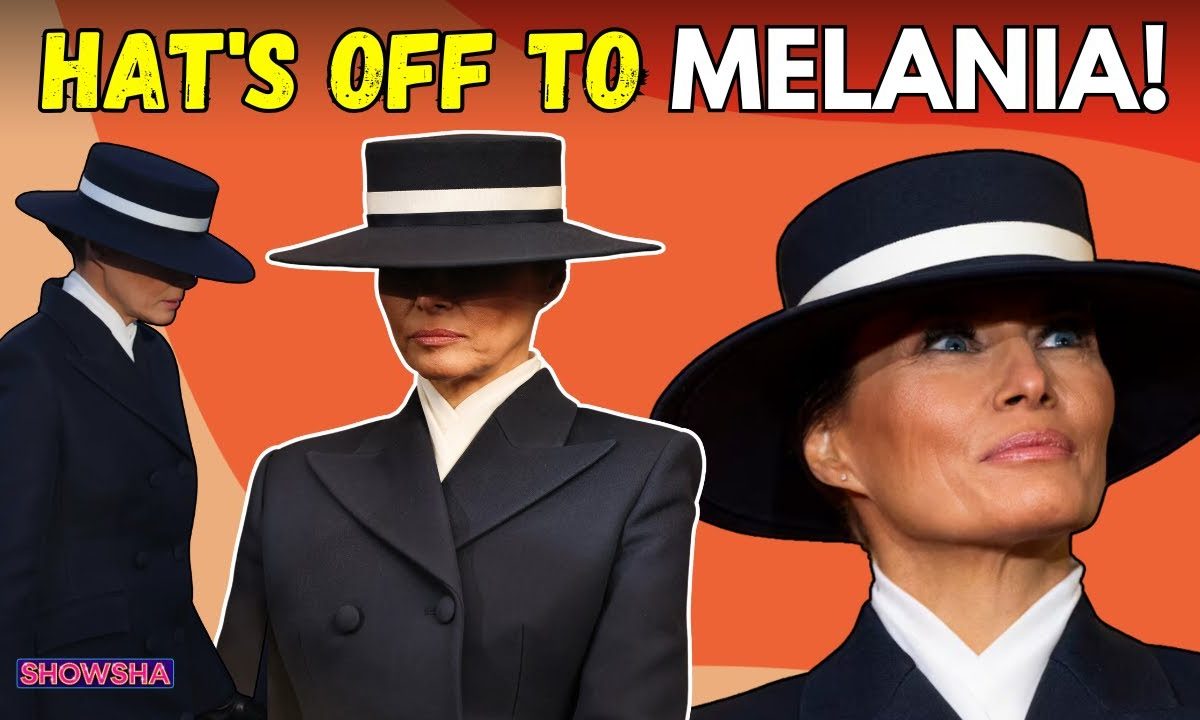 Melania Trump Makes A Striking Statement In A Dramatic Hat As She ...