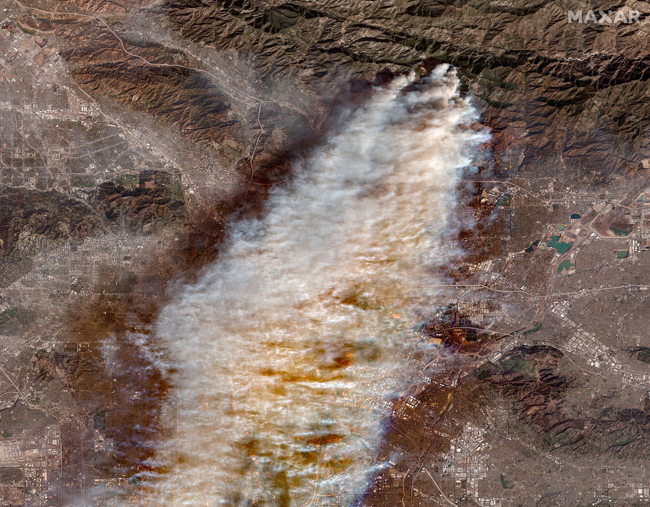 WATCH | Wildfires Burning Los Angeles Visible From Space, Satellite ...