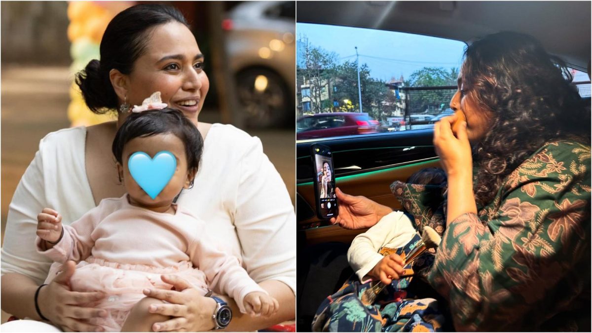 Swara Bhasker Breastfeeds Daughter Raabiyaa While Perfecting Makeup On The Move, Gives Glimpse ...