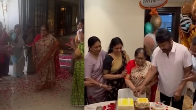 Watch: Chiranjeevi Celebrates Mother Anjana Devi's Birthday With Ram ...
