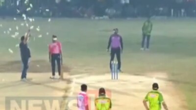 Fan Invades Pitch During Match, Showers Batter With Rs 500 Notes ...