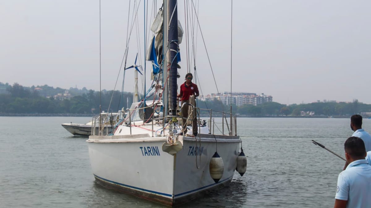 Indian Navy Officers Onboard INSV Tarini Cross Point Nemo Where The ...