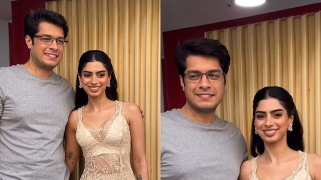 Khushi Kapoor, Junaid Khan Greet Paps With A Smile As They Step Out For Promotions Of Loveyapa ...