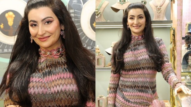 Shalini Passi Turns Heads In A Multicoloured Dress With A Thigh-High ...