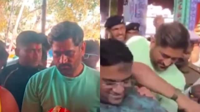 Watch: MS Dhoni Offers Prayers At Ranchi's Maa Dewri Mandir Ahead Of ...