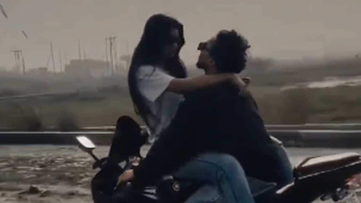 On Camera, Kanpur Couple Romances On Moving Bike. Faces Police Action ...