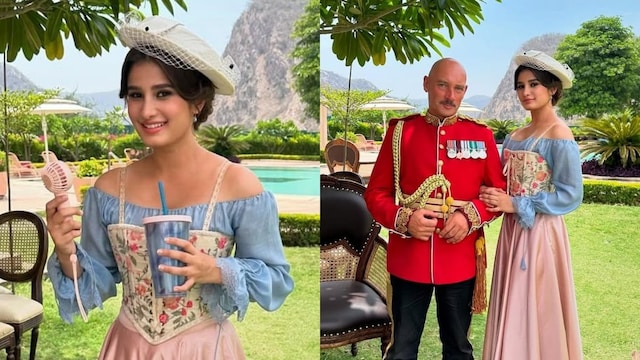 Rasha Thadani Looks Like A Princess In Azaad BTS Pics, Promises To ...