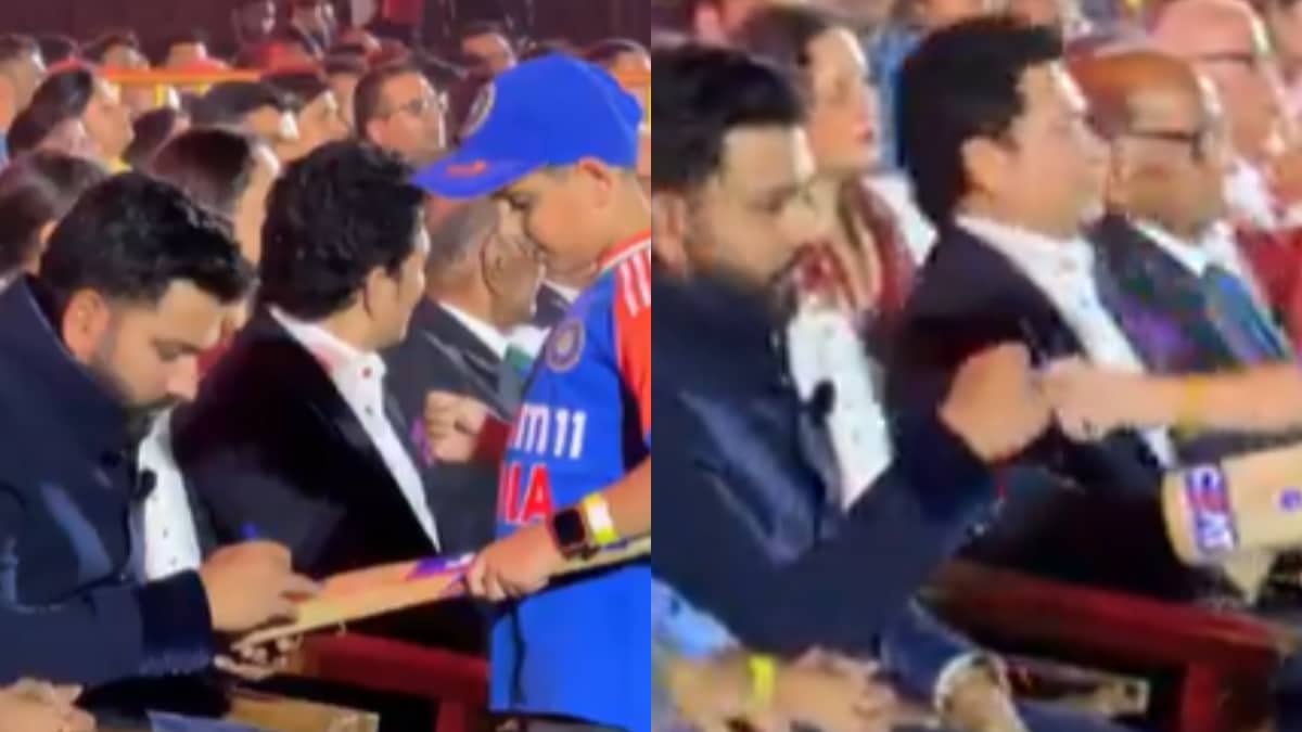 Rohit Sharma Signs Bat For Young Fan At Wankhede, Offers Adorable Fist ...