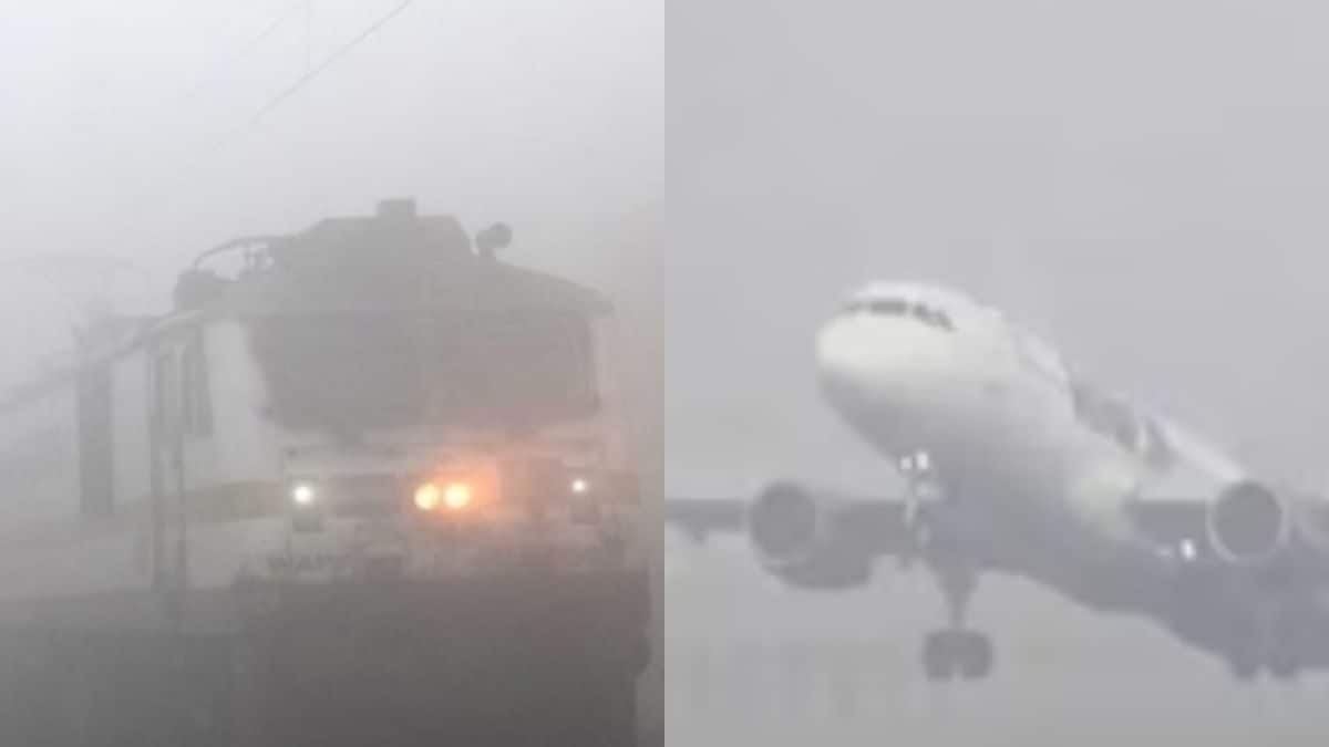 6 Flights Cancelled, Over 130 Delayed, Train Ops Hit Amid Dense Fog In Delhi | India News - News18