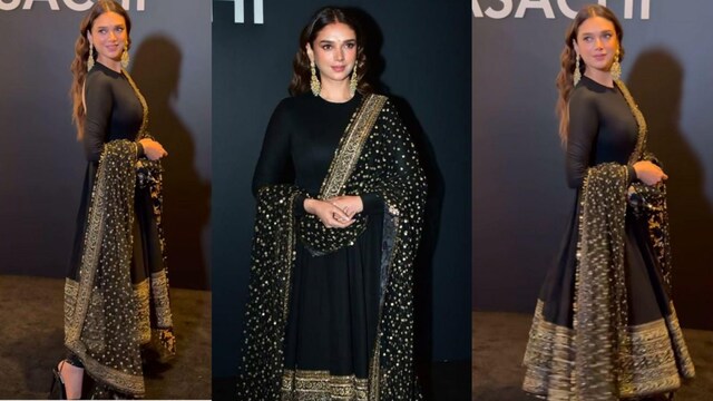 Aditi Rao Hydari Exudes Timeless Grace In Regal Black Anarkali At Sabyasachi's Grand 25th Year ...