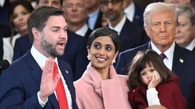 US Second Lady Usha's Photo At Husband JD Vance's Swearing-In Goes ...