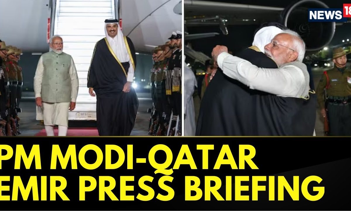 PM Modi & Sheikh Tamim Bin Hamad Al Thani, Amir of the State of Qatar, Hold Delegation-Level ...