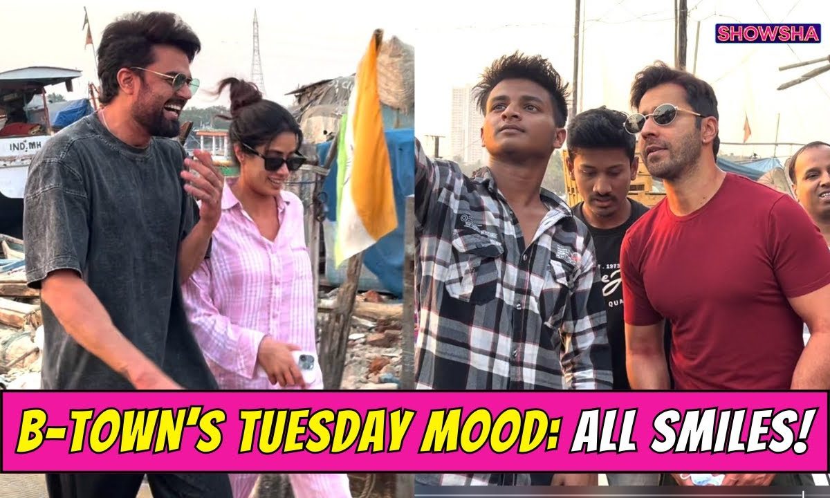 Varun Dhawan, Janhvi Kapoor, Maniesh Paul & Rohit Saraf Step Out In ...