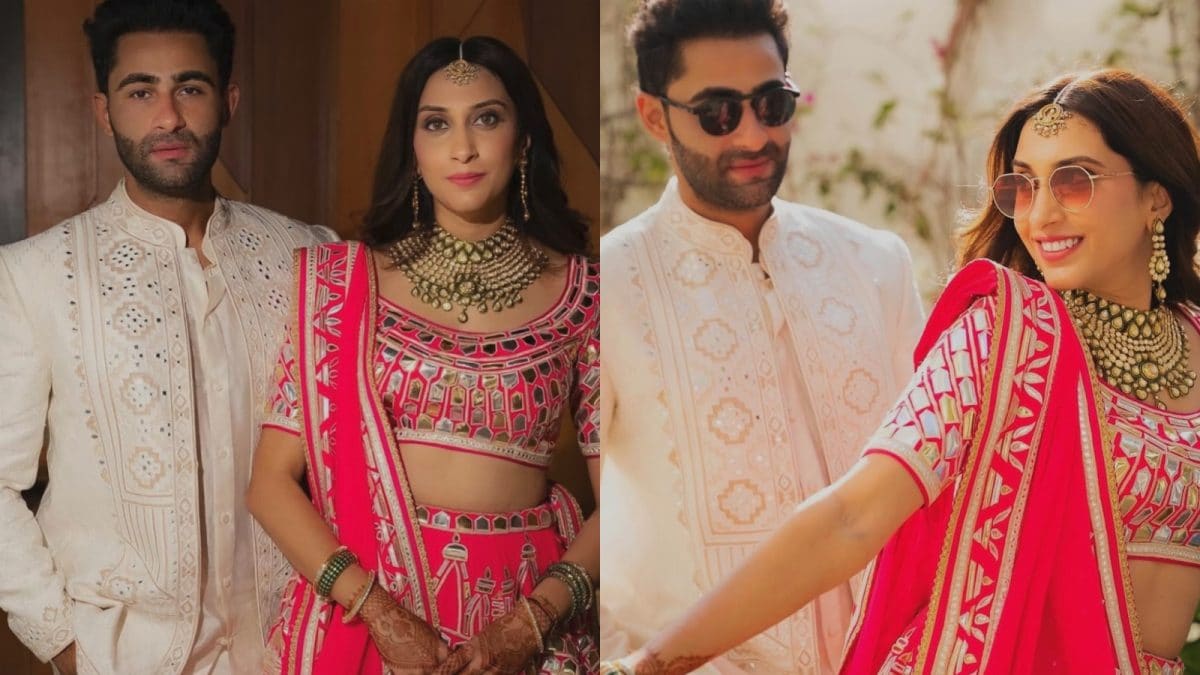 Anissa Malhotra Jain Turns Heads In Pink Lehenga At Aadar Jain's ...