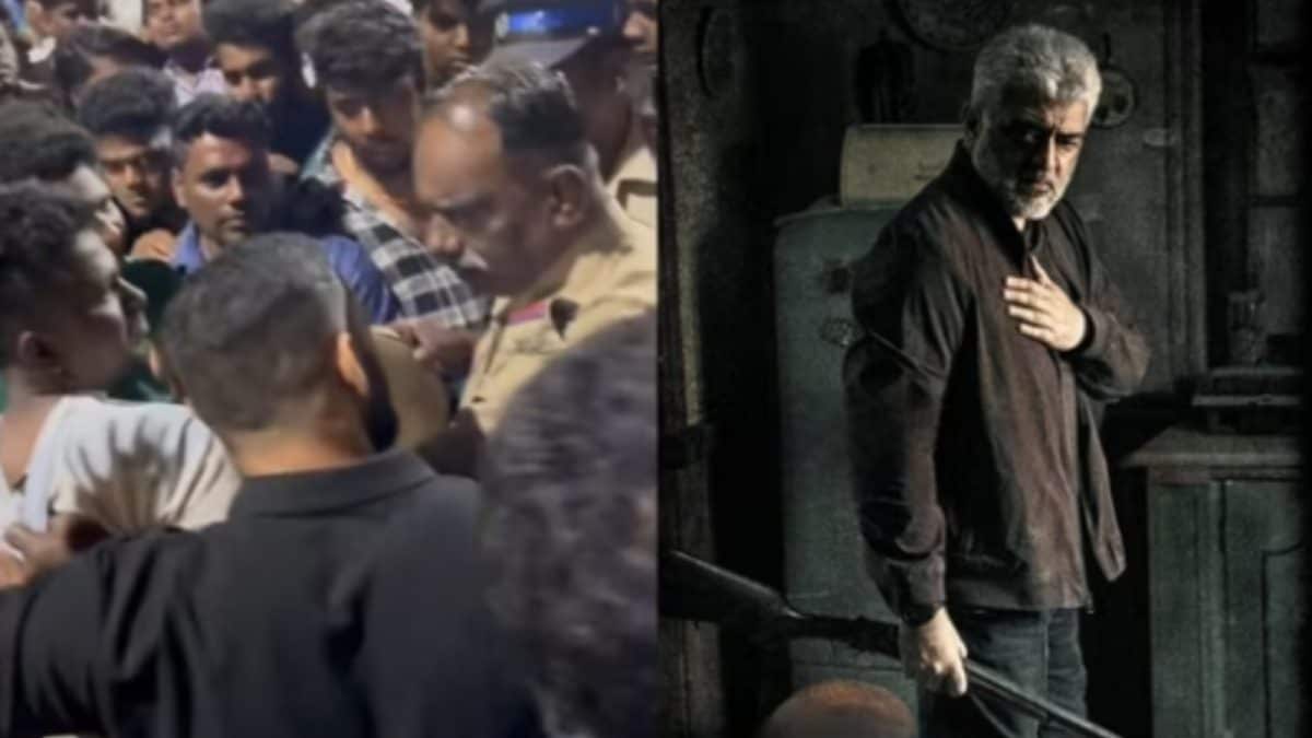 Ajith Kumar Fans Burst Crackers Inside Theatre On Vidaamuyarchi Release ...