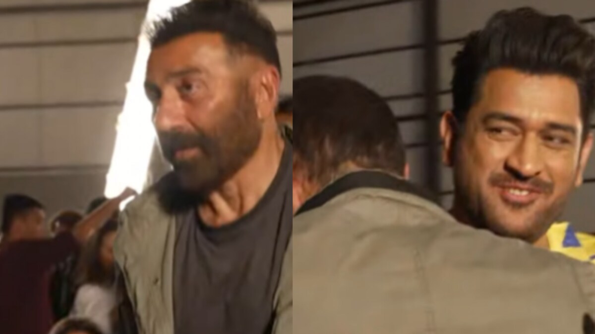 MS Dhoni, Sunny Deol Watch India-Pakistan CT 2025 Clash Together, Video ...
