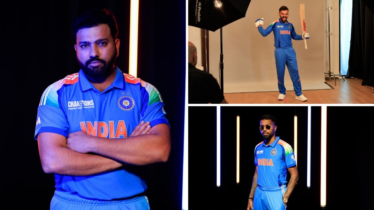 Rohit Sharma And Virat Kohli Lead India's Champions Trophy Photo Shoot ...
